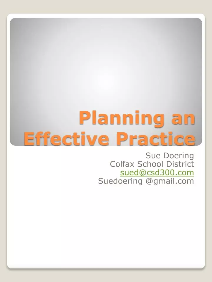 PPT - Planning an Effective Practice PowerPoint Presentation, free ...