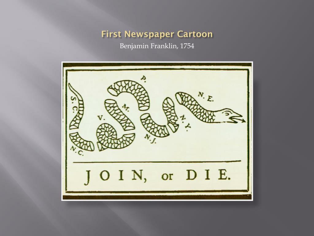 First Newspaper Cartoon