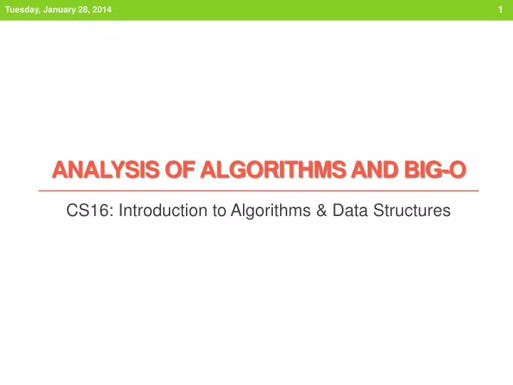 PPT - Analysis of algorithms and BIG-O PowerPoint Presentation, free download - ID:1960529