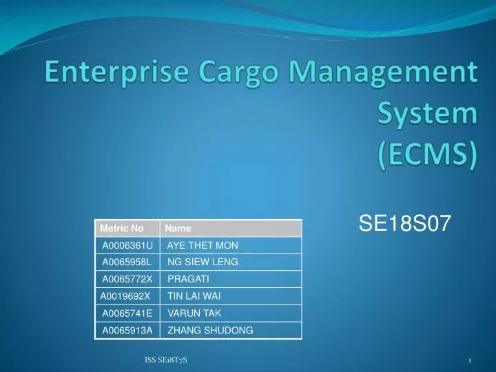 PPT - Enterprise Cargo Management System (ECMS) PowerPoint Presentation ...