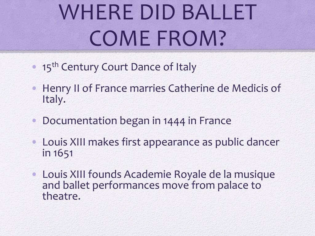 PPT - Ballet History and Vocabulary PowerPoint Presentation, free ...