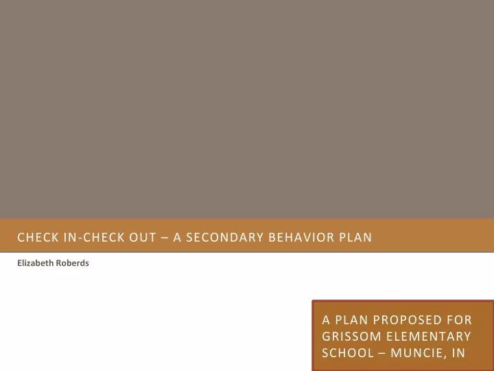 PPT - Check In-Check out – A secondary behavior plan PowerPoint ...