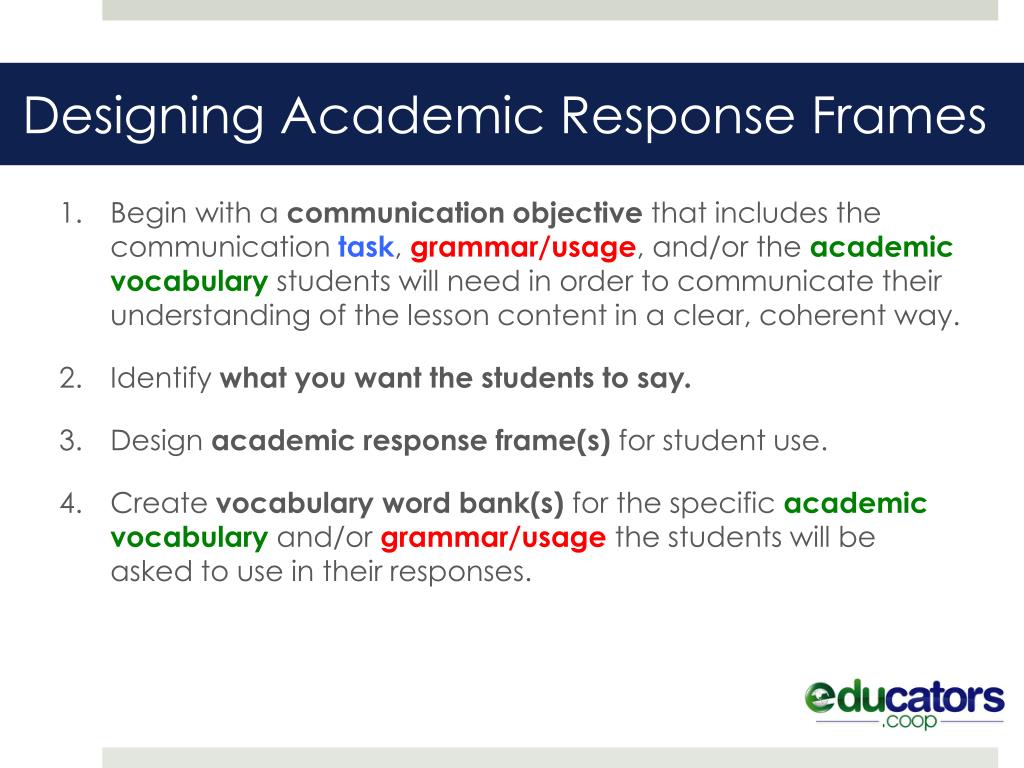 PPT - Designing Academic Response Frames PowerPoint Presentation, free ...