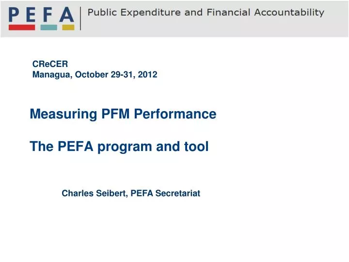 PPT - Measuring PFM Performance The PEFA program and tool PowerPoint ...
