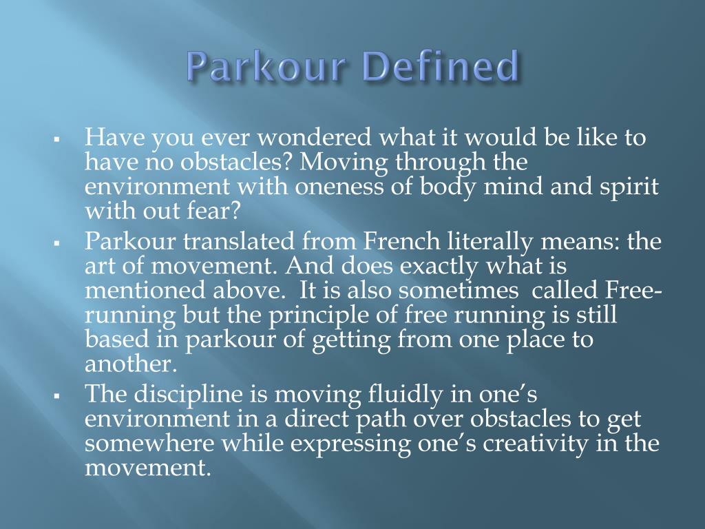 PPT - Parkour a world wide Subculture PowerPoint Presentation, free ...