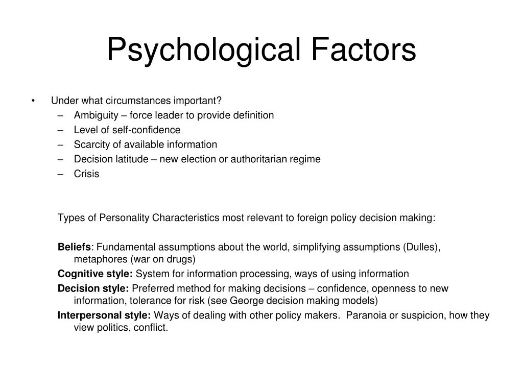 PPT - Factors Influencing Foreign Policy Decision Making February 16 ...