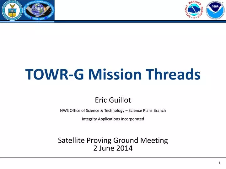 PPT - TOWR-G Mission Threads PowerPoint Presentation, free download ...