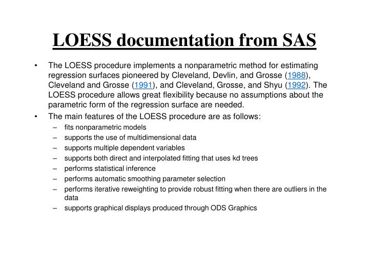 PPT - Scatterplot Smoothing Using PROC LOESS and Restricted Cubic Splines PowerPoint ...