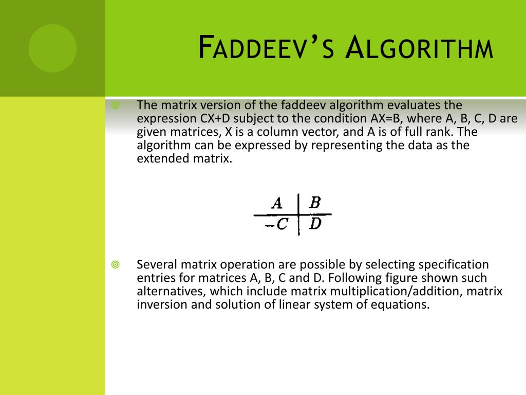 PPT - Nash’s Systolic Implementation Of Faddeev’s Algorithm in VHDL ... PPT - Nash’s Systolic Implementation Of Faddeev’s Algorithm in VHDL ...