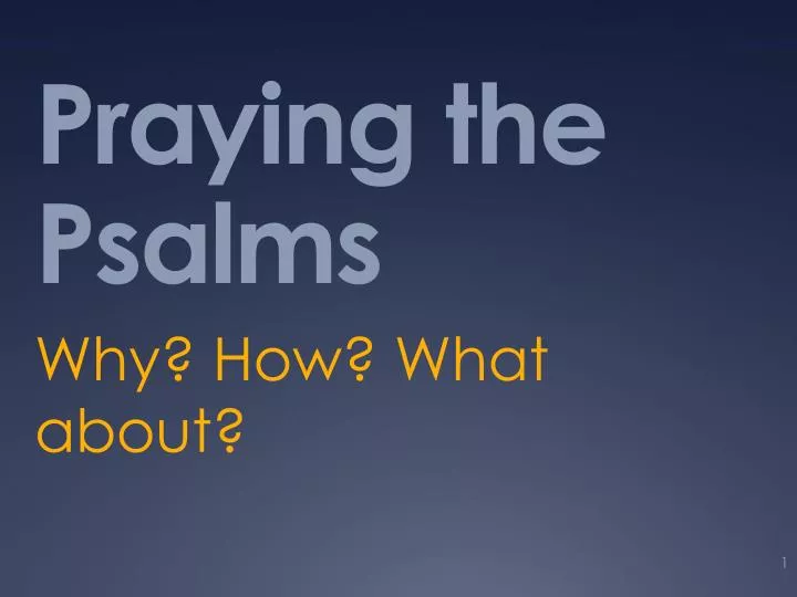 PPT - Praying the Psalms PowerPoint Presentation, free download - ID ...