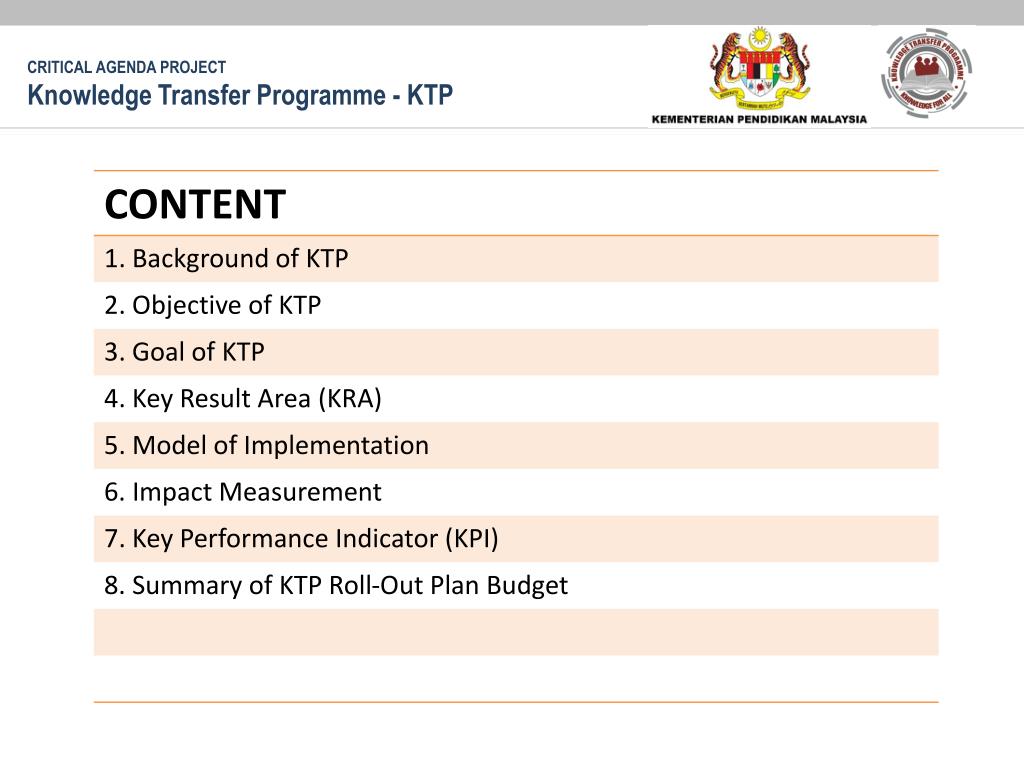 PPT - CRITICAL AGENDA PROJECT MINISTRY OF EDUCATION KNOWLEGDE TRANSFER ...