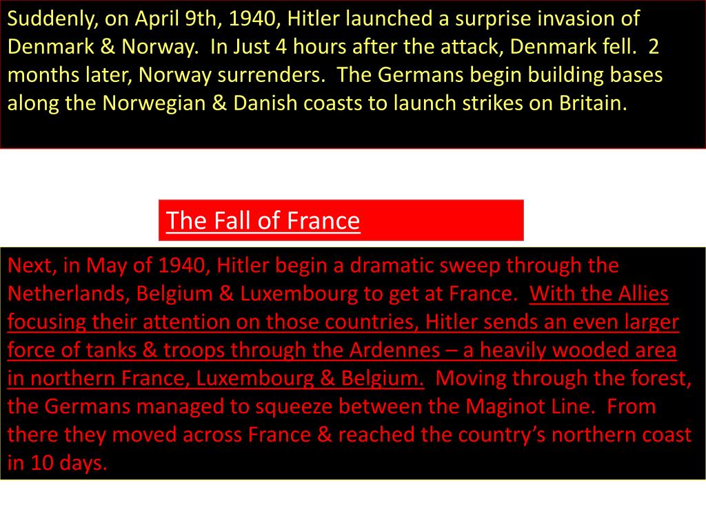 PPT - World War II 1939- 1945: 16-1 Hitler’s Lightening War PowerPoint ...