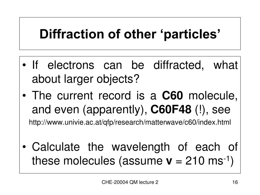 PPT - CHE-20004: PHYSICAL CHEMISTRY QUANTUM CHEMISTRY: LECTURE 2 Dr Rob ...