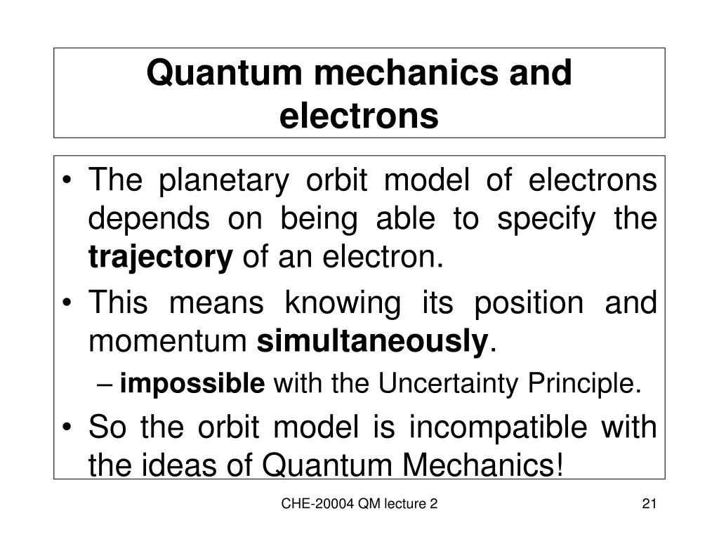 PPT - CHE-20004: PHYSICAL CHEMISTRY QUANTUM CHEMISTRY: LECTURE 2 Dr Rob ...