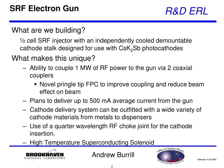 PPT - R&D ERL SRF Electron Gun PowerPoint Presentation - ID:1968760