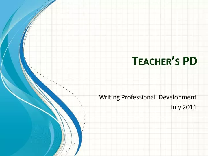 PPT - Teacher’s PD PowerPoint Presentation, free download - ID:1968940