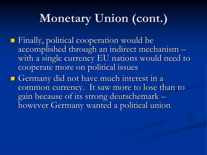 PPT - EUROPEAN ECONOMIC AND MONETARY UNION PowerPoint Presentation - ID ...