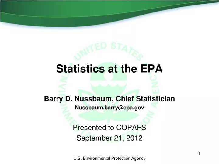 PPT - Statistics at the EPA PowerPoint Presentation, free download - ID ...