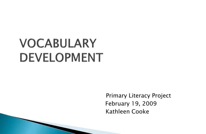 PPT - VOCABULARY DEVELOPMENT PowerPoint Presentation, free download ...