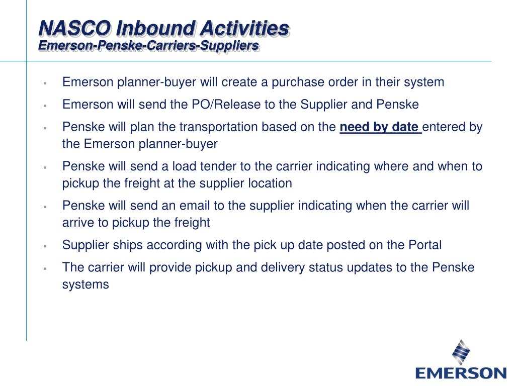 PPT - NASCO (North America Supply Chain Optimization) Supplier Portal ...