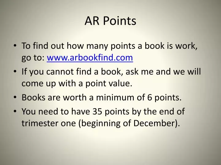 PPT - AR Points PowerPoint Presentation, free download - ID:1970630