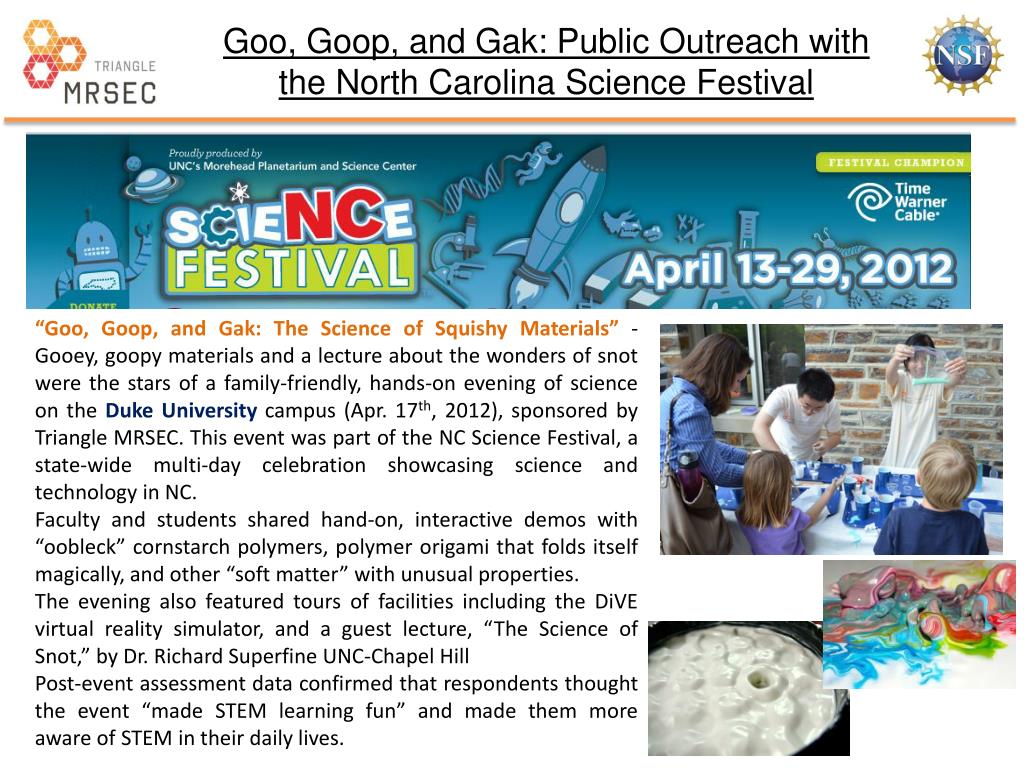 PPT - Exploring Squishy Science: Goo, Goop, and Gak Outreach PowerPoint ...