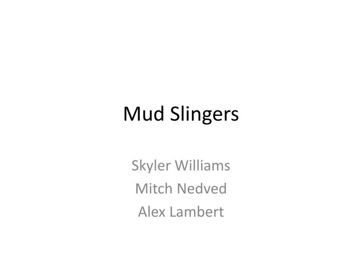 PPT - Mud Slingers PowerPoint Presentation, free download - ID:1971723