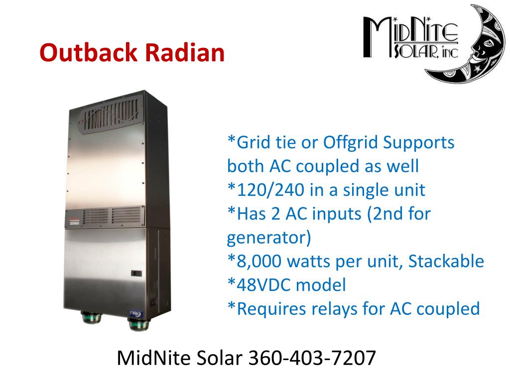 PPT - MidNite Solar’s Pre wired solutions for Off Grid, Battery based ...