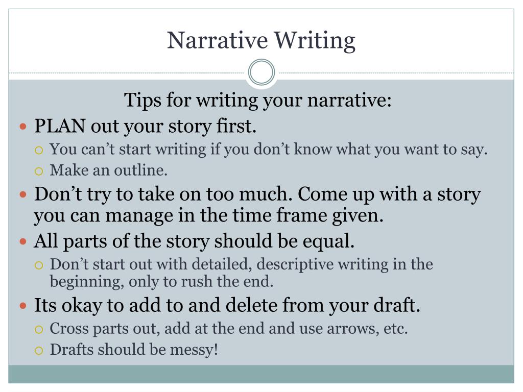 Ppt Narrative Writing Powerpoint Presentation Free Download Id 1971825