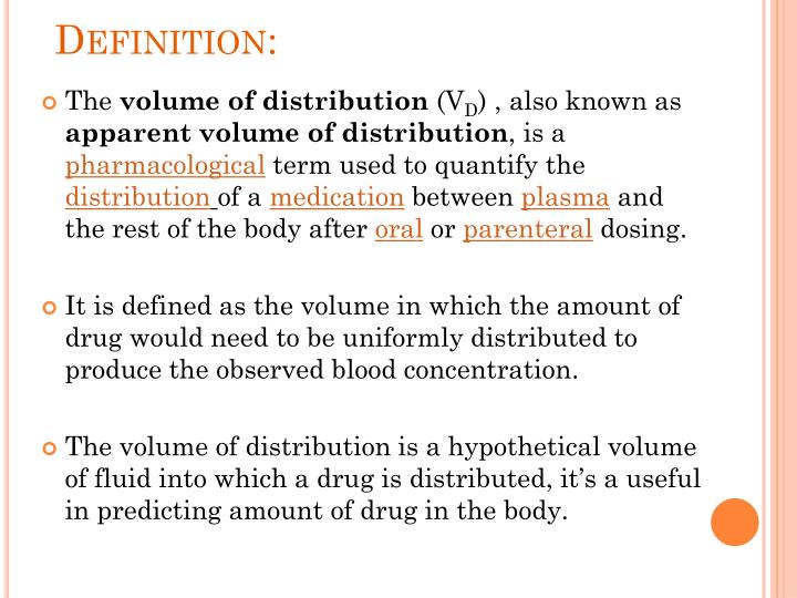 PPT - SEMINAR ON VOLUME OF DISTRIBUTION PowerPoint Presentation - ID ...