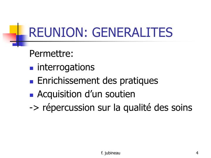 PPT - DIFFERENTS TYPES DE REUNION PowerPoint Presentation - ID:1972830