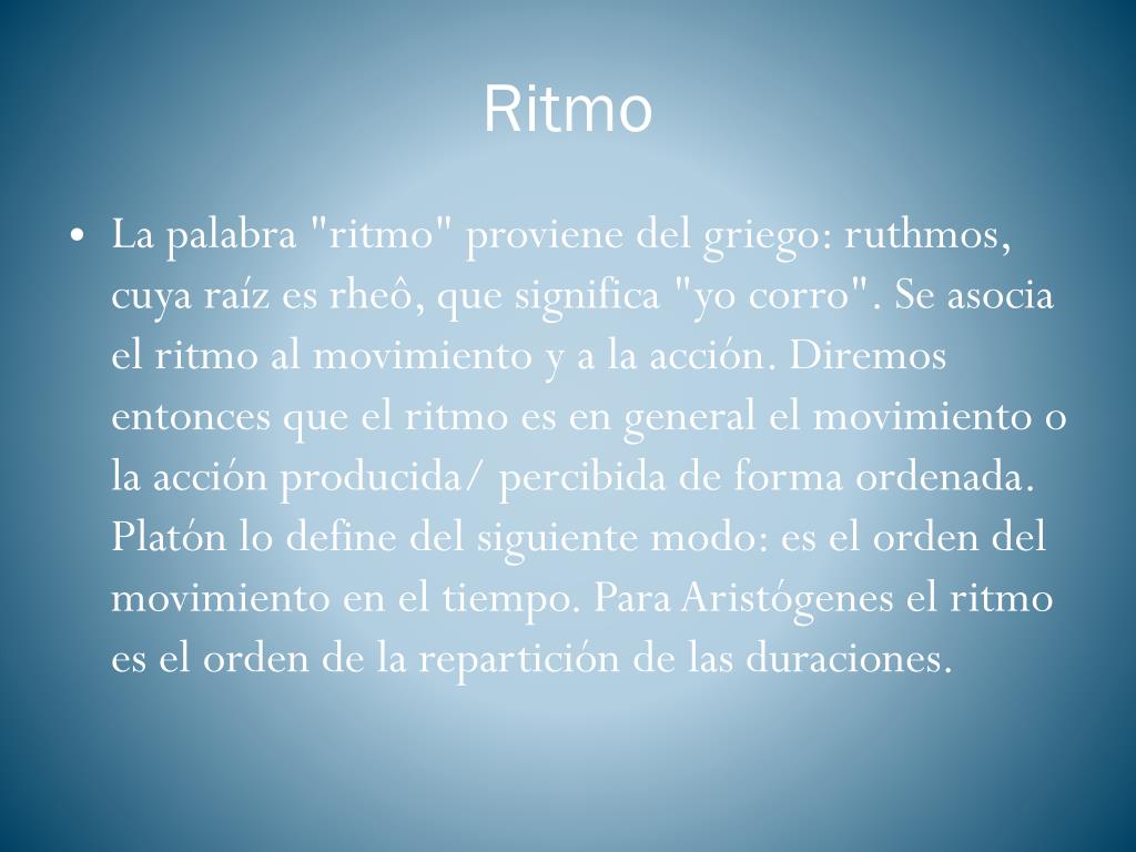 PPT - Ritmo musical PowerPoint Presentation, free download - ID:1973027