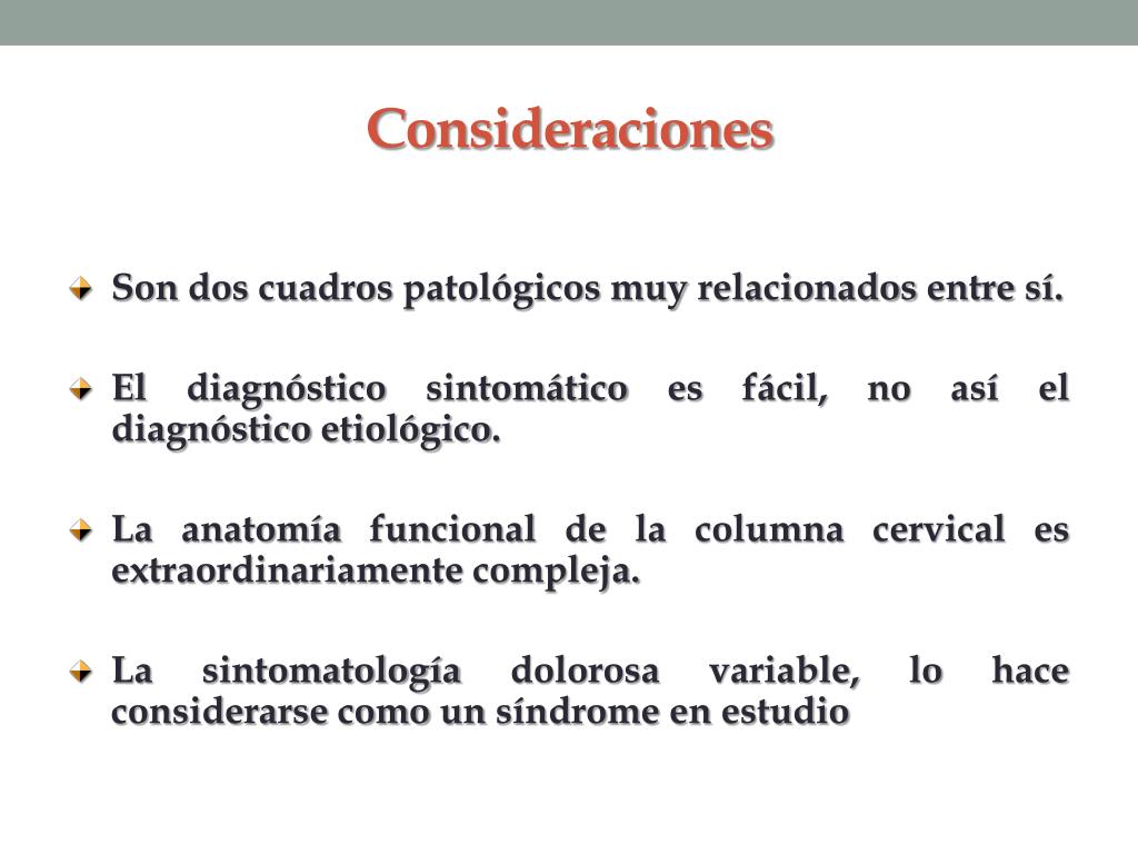 PPT - Cervicalgia y cervicobraquialg ia PowerPoint Presentation, free ...