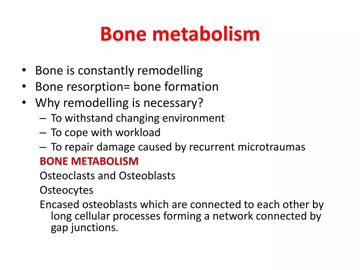 PPT - Bone metabolism PowerPoint Presentation, free download - ID:1973108
