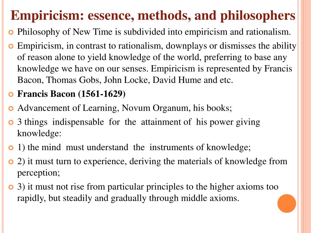 PPT - Formation of philosophic tradition of empiricism and rationalism ...