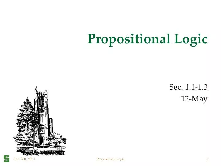 PPT - Propositional Logic PowerPoint Presentation, free download - ID ...