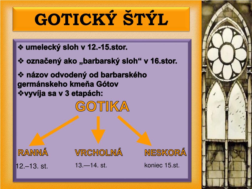 PPT - Stredovek- GOTIKA Mgr. Ľudmila Mičudová PowerPoint Presentation ...