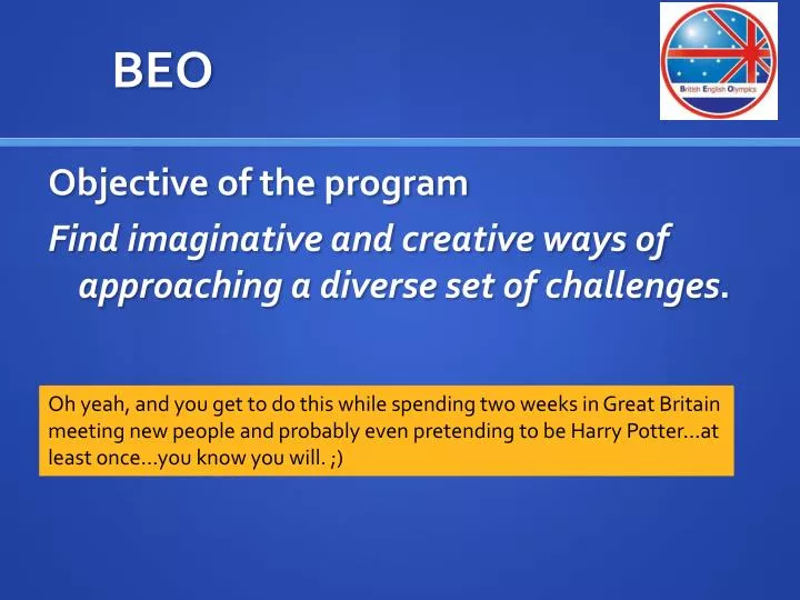 PPT - BEO PowerPoint Presentation, free download - ID:1975594