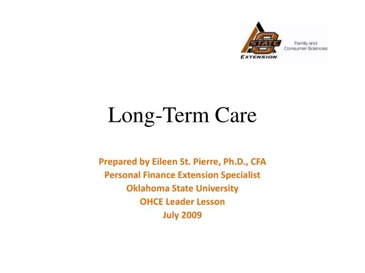 PPT - Long-Term Care PowerPoint Presentation, free download - ID:1975650