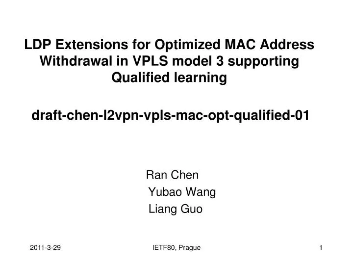 PPT - Ran Chen Yubao Wang Liang Guo PowerPoint Presentation, free ... PPT - Ran Chen Yubao Wang Liang Guo PowerPoint Presentation, free ...