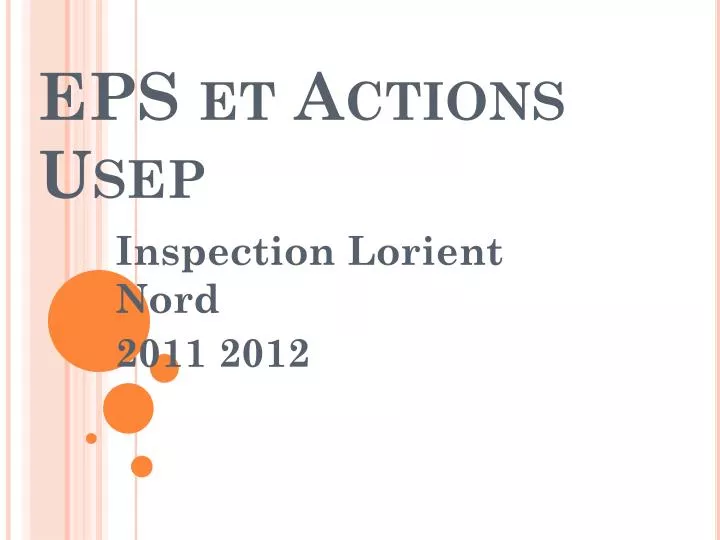 PPT - EPS et Actions Usep PowerPoint Presentation, free download - ID ...