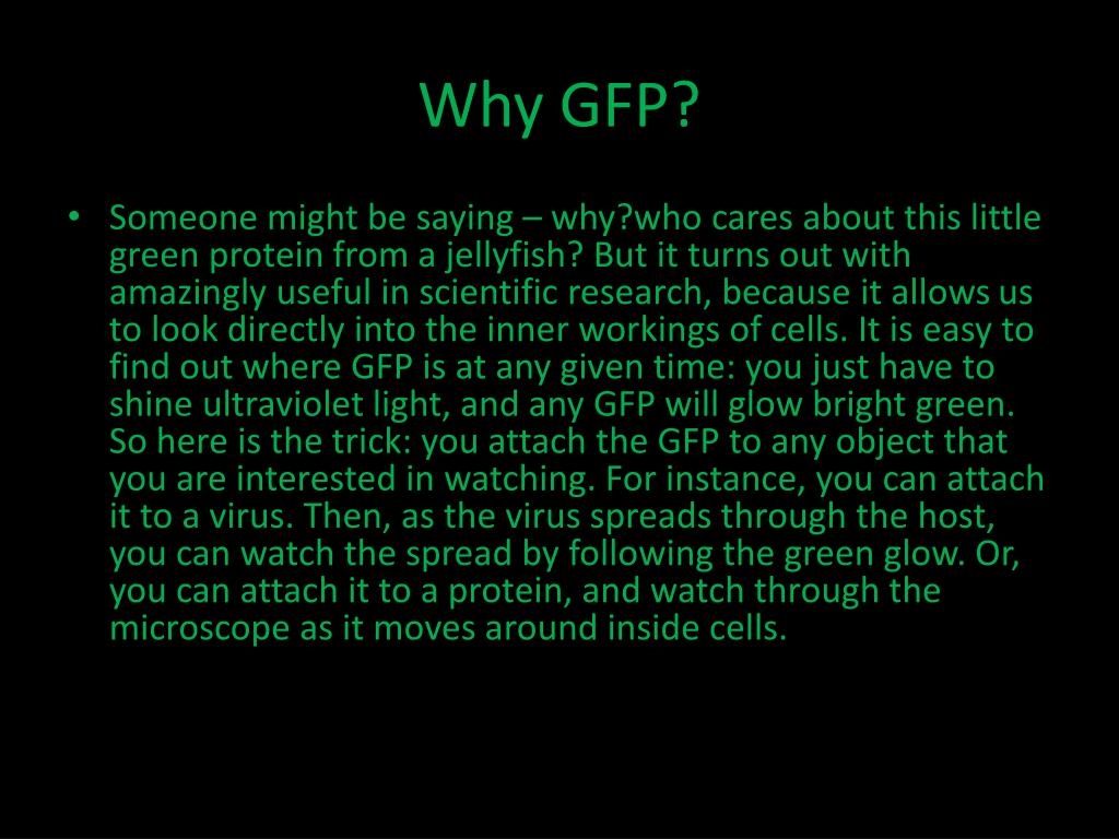 PPT - GFP ( Green fluorescent protein) by Kitija Kaulina PowerPoint ...
