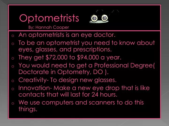 PPT - Optometrists PowerPoint Presentation, free download - ID:1976147