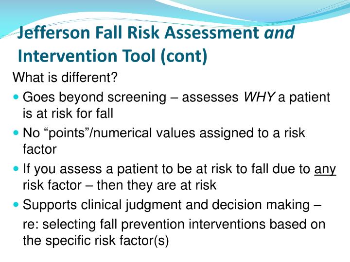 PPT - Fall Risk Assessment and Intervention Nursing Practice Changes ...