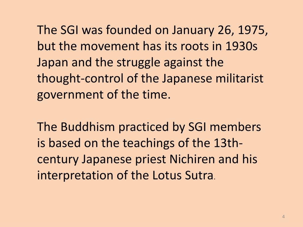 PPT - SGI Buddhism Soka Gakkai International PowerPoint Presentation ...