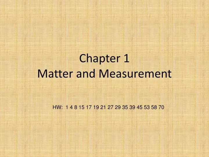 PPT - Chapter 1 Matter and Measurement PowerPoint Presentation, free ...