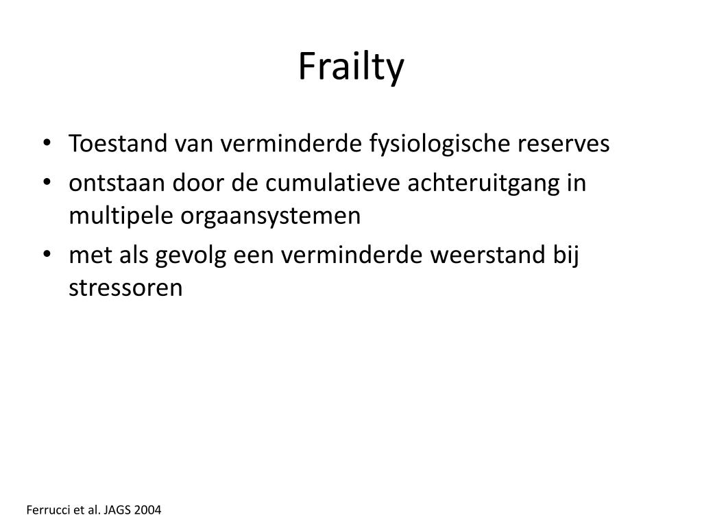 PPT - De bruikbaarheid van geriatrisch assessments PowerPoint ...