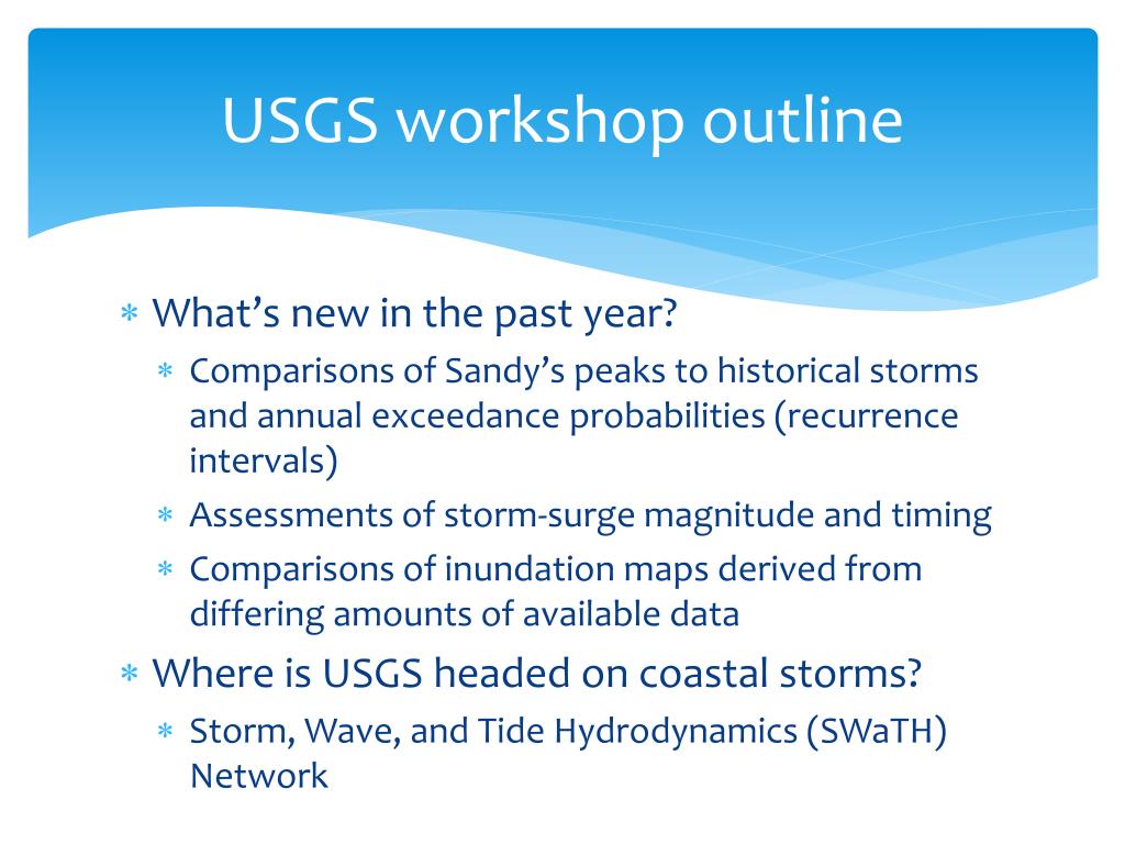 PPT - USGS Analysis of Storm-Tide Impacts from Hurricane Sandy, and ...