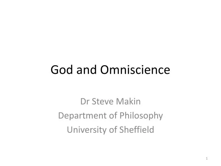 PPT - God and Omniscience PowerPoint Presentation, free download - ID ...