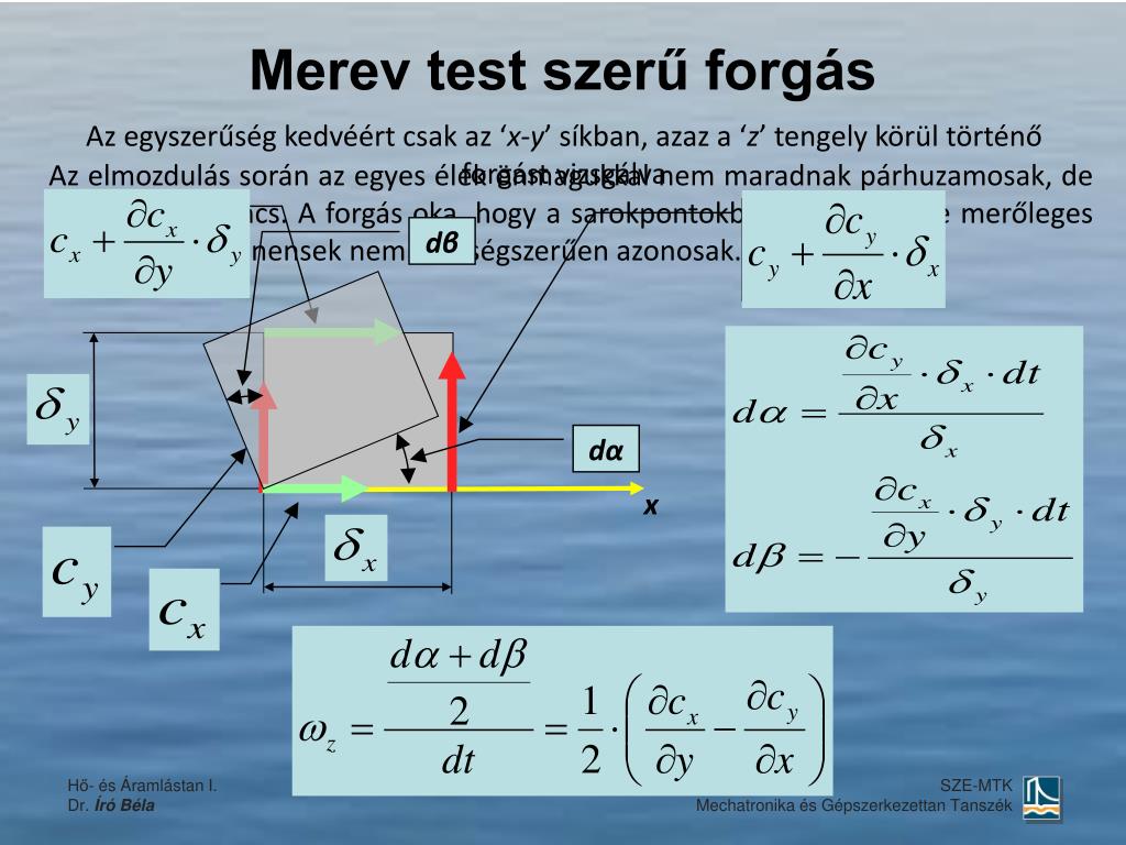 PPT - Az elemi folyadékrész mozgása PowerPoint Presentation, free ...